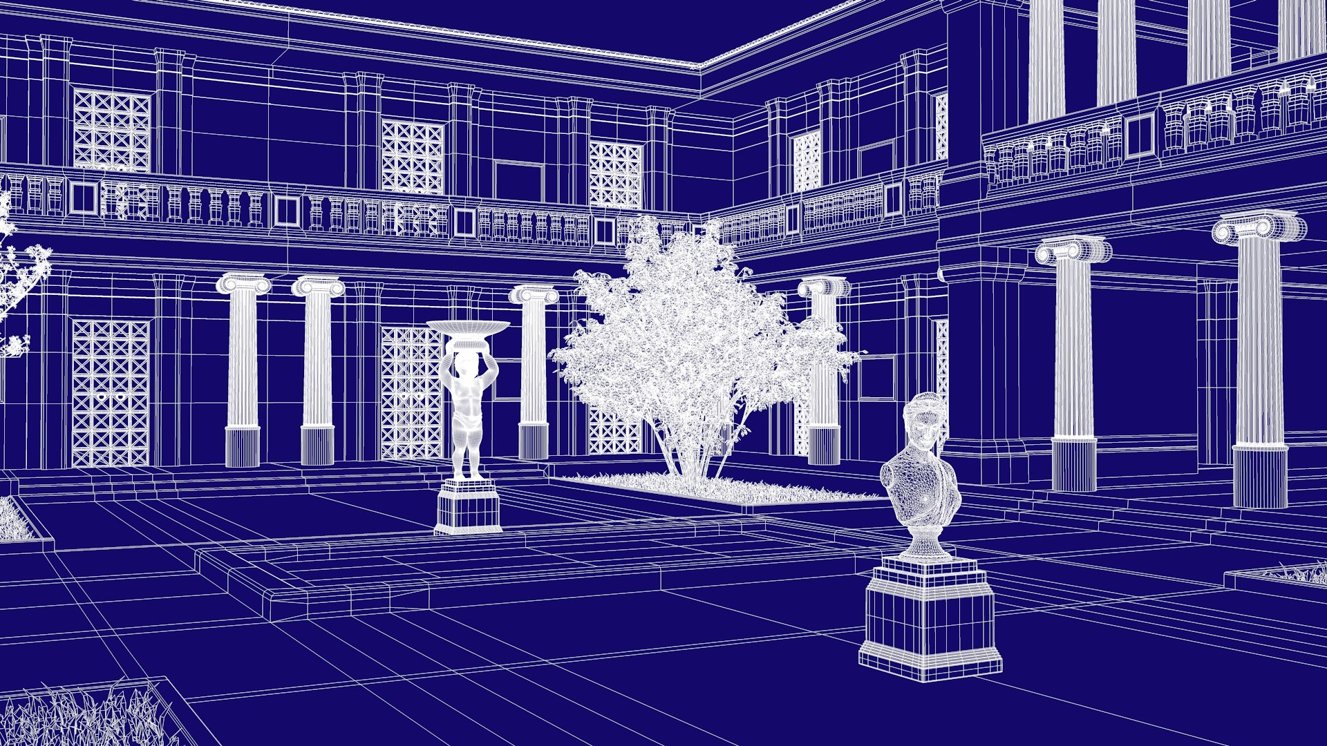 3D Greco-Roman Palace Model - TurboSquid 2219318