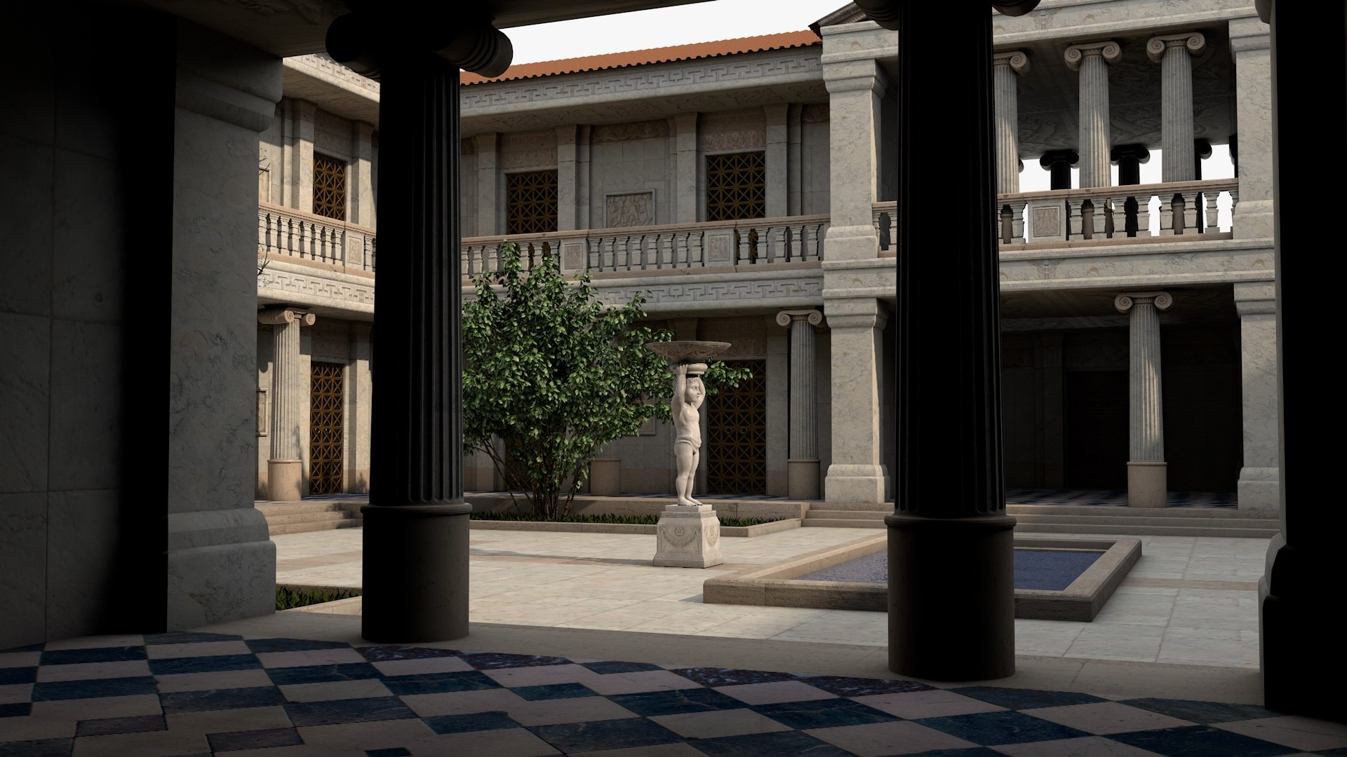 3D Greco-Roman Palace Model - TurboSquid 2219318