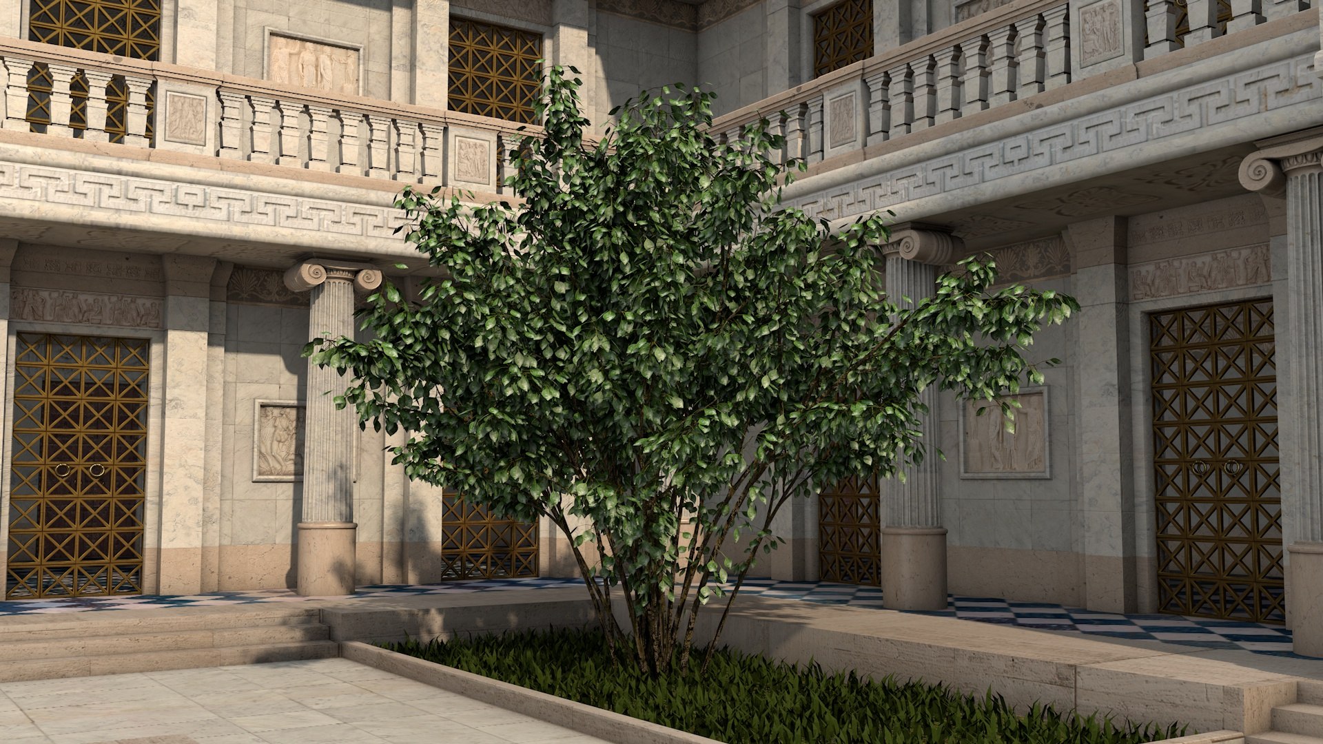 3D Greco-Roman Palace Model - TurboSquid 2219318