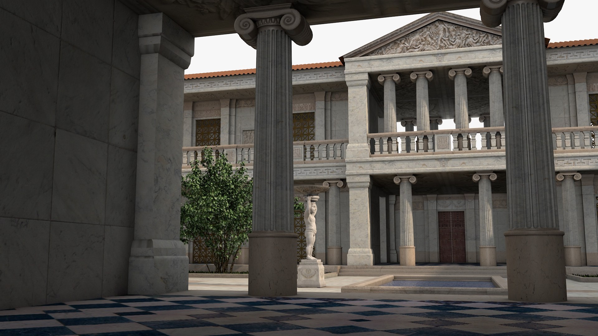 3D Greco-Roman Palace Model - TurboSquid 2219318