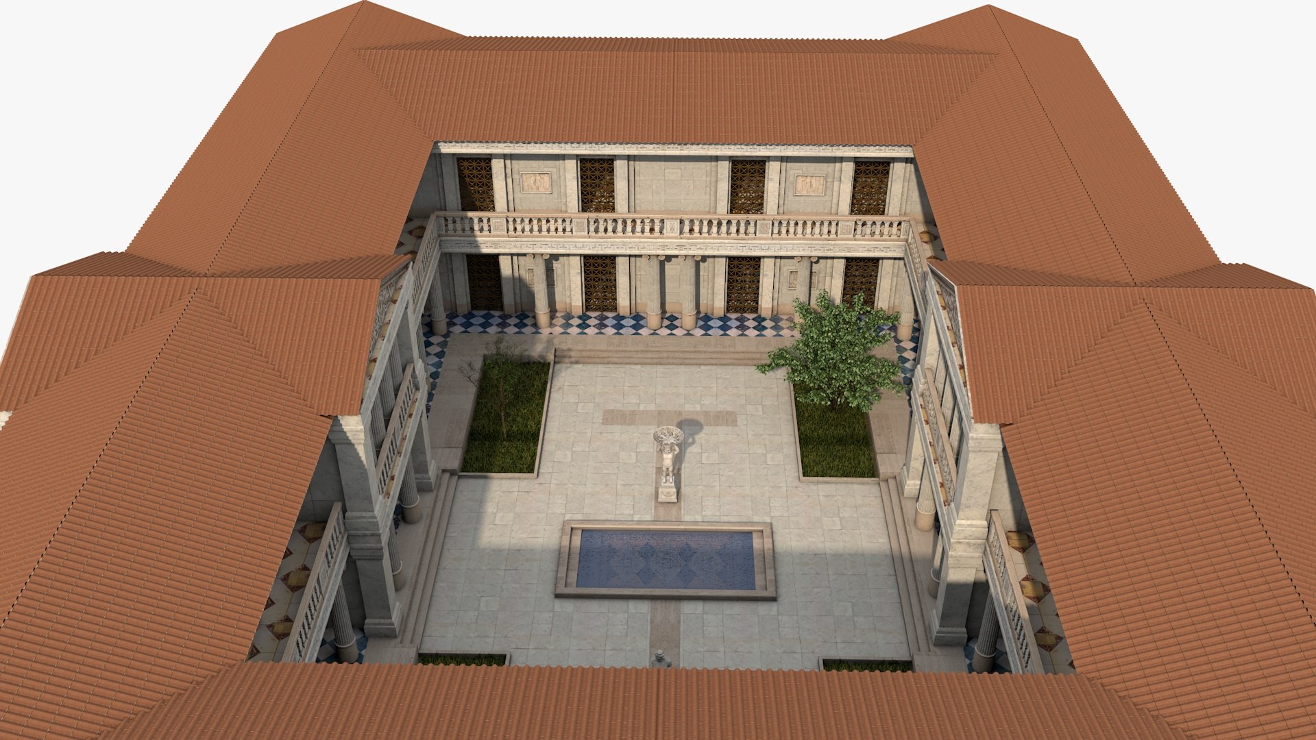 3D Greco-Roman Palace Model - TurboSquid 2219318