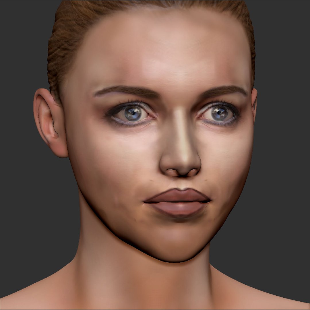 3d model female head