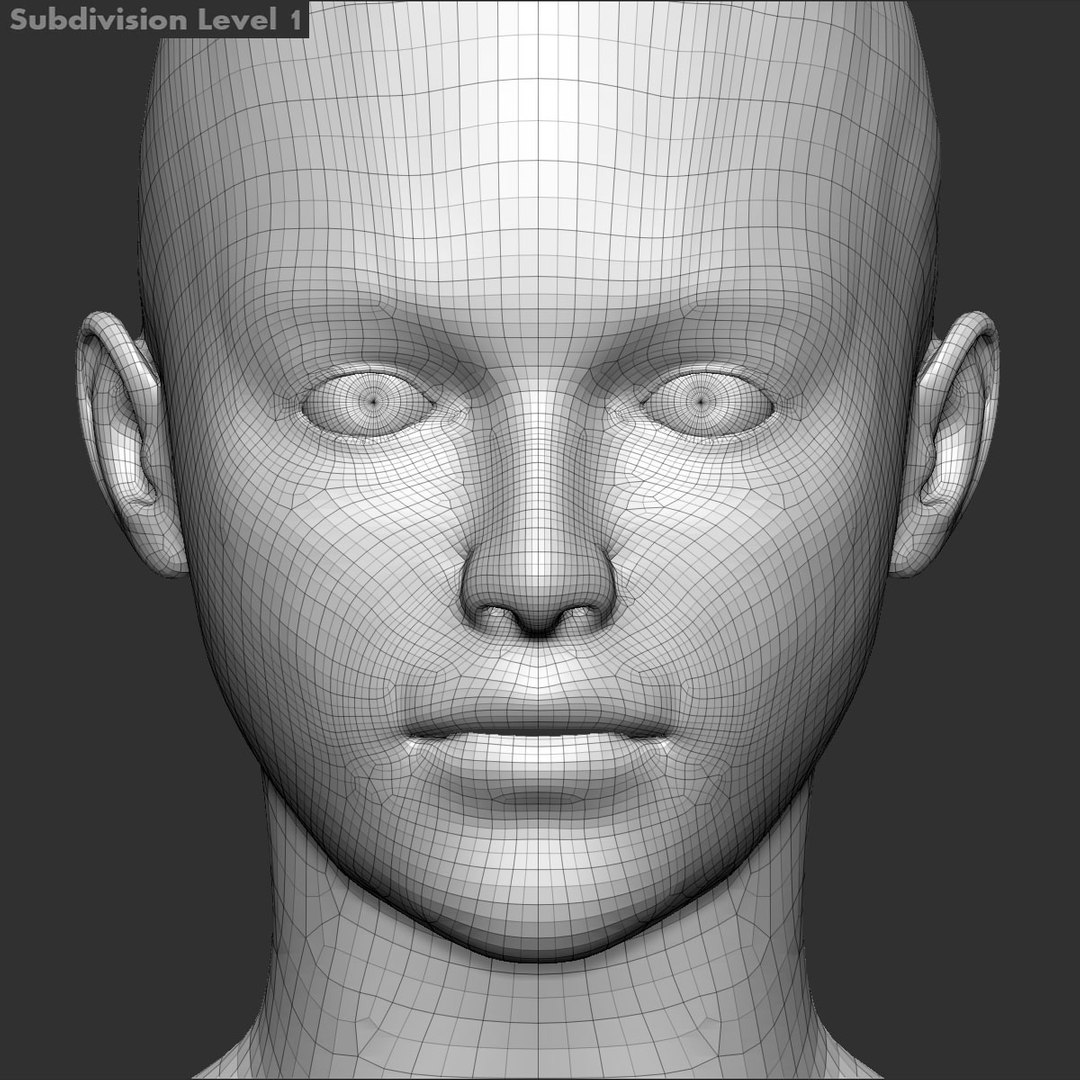 3d model female head