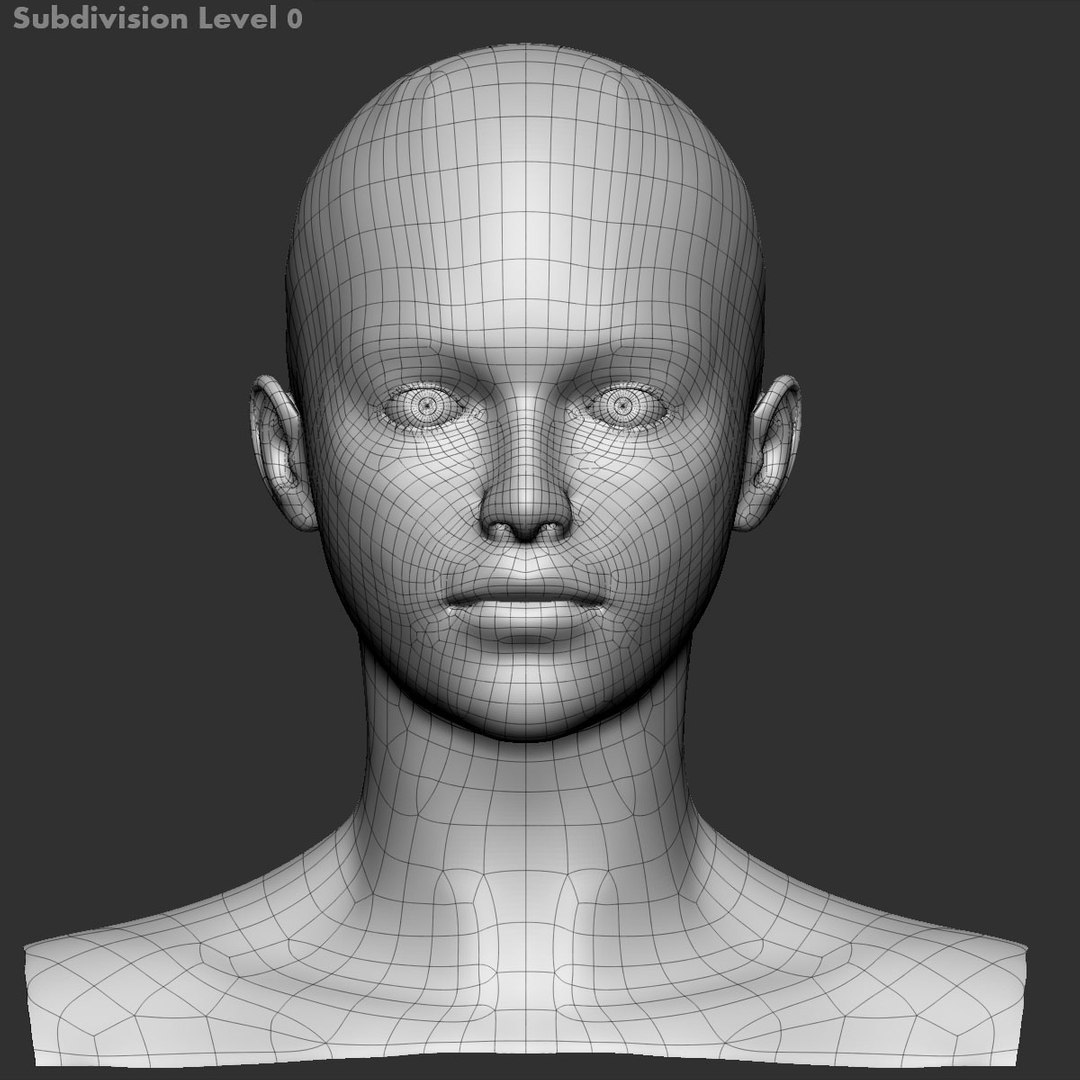 3d model female head