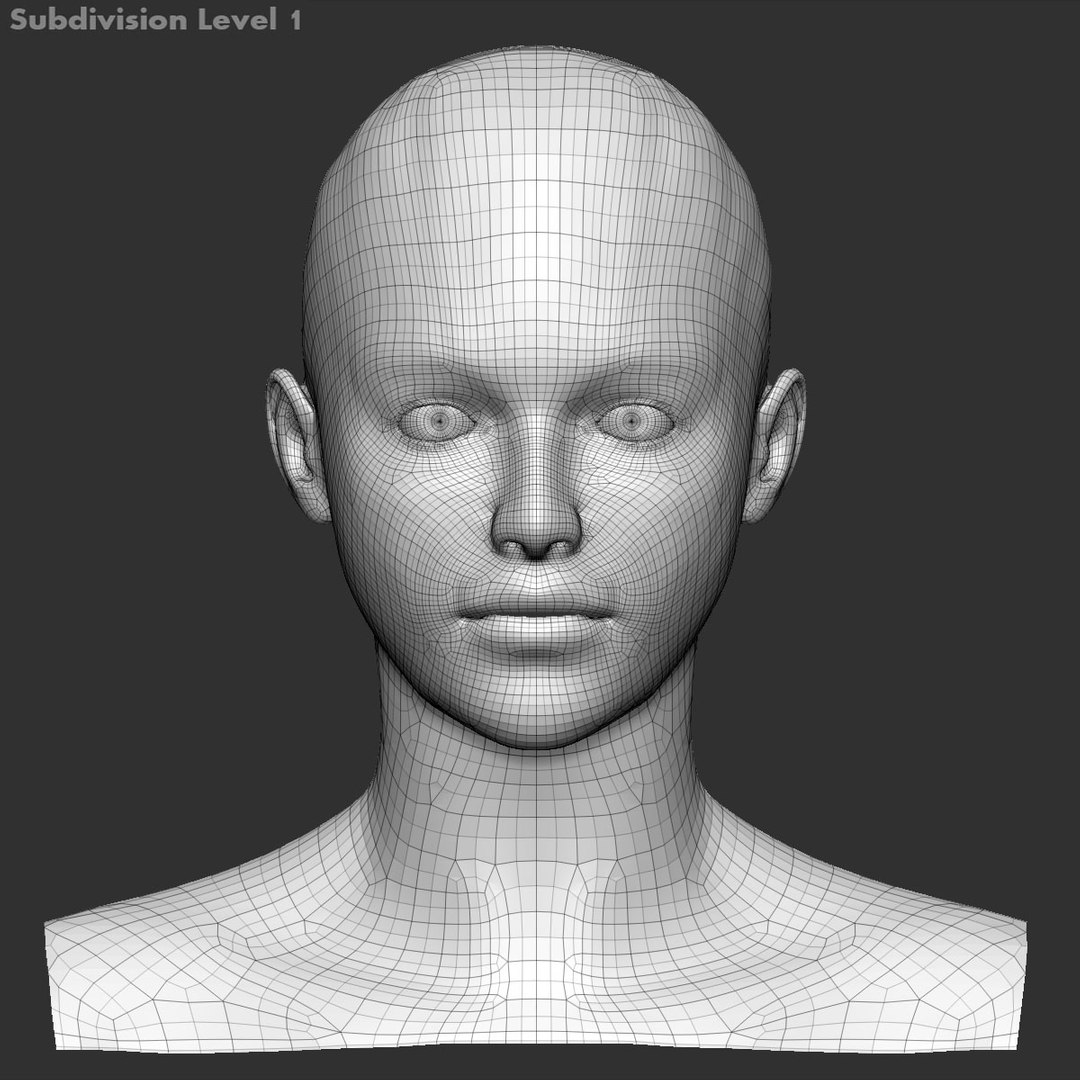 3d model female head