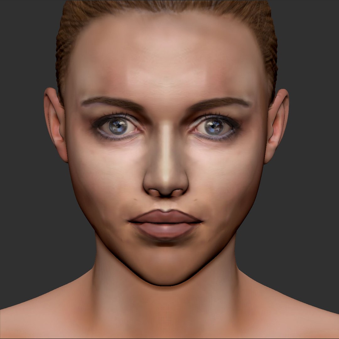 Female Face Reference For 3d Modeling