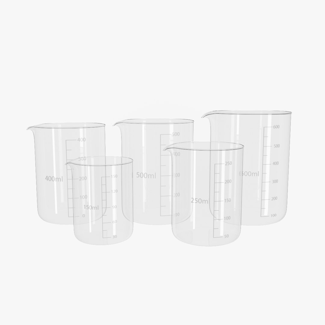 3D beakers blender model - TurboSquid 1405563