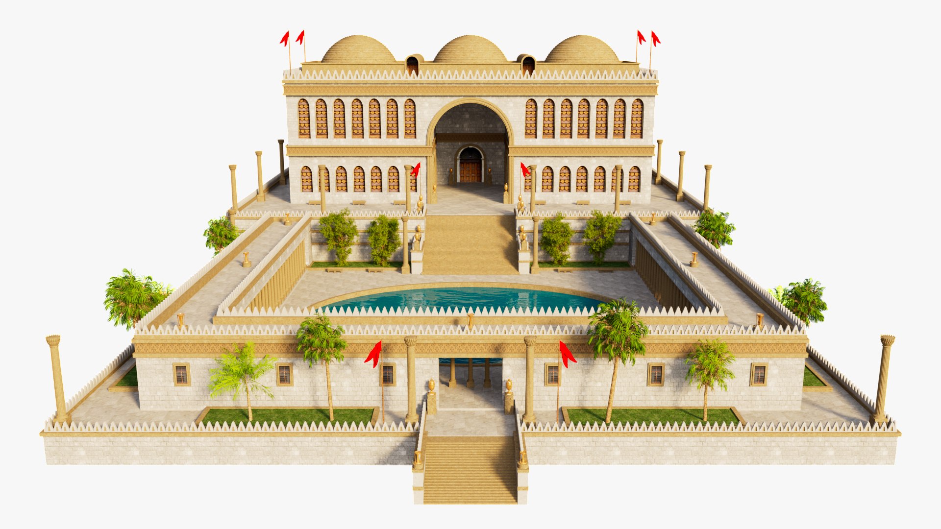 3D Palace Of Ardashir Persia Model - TurboSquid 2504337