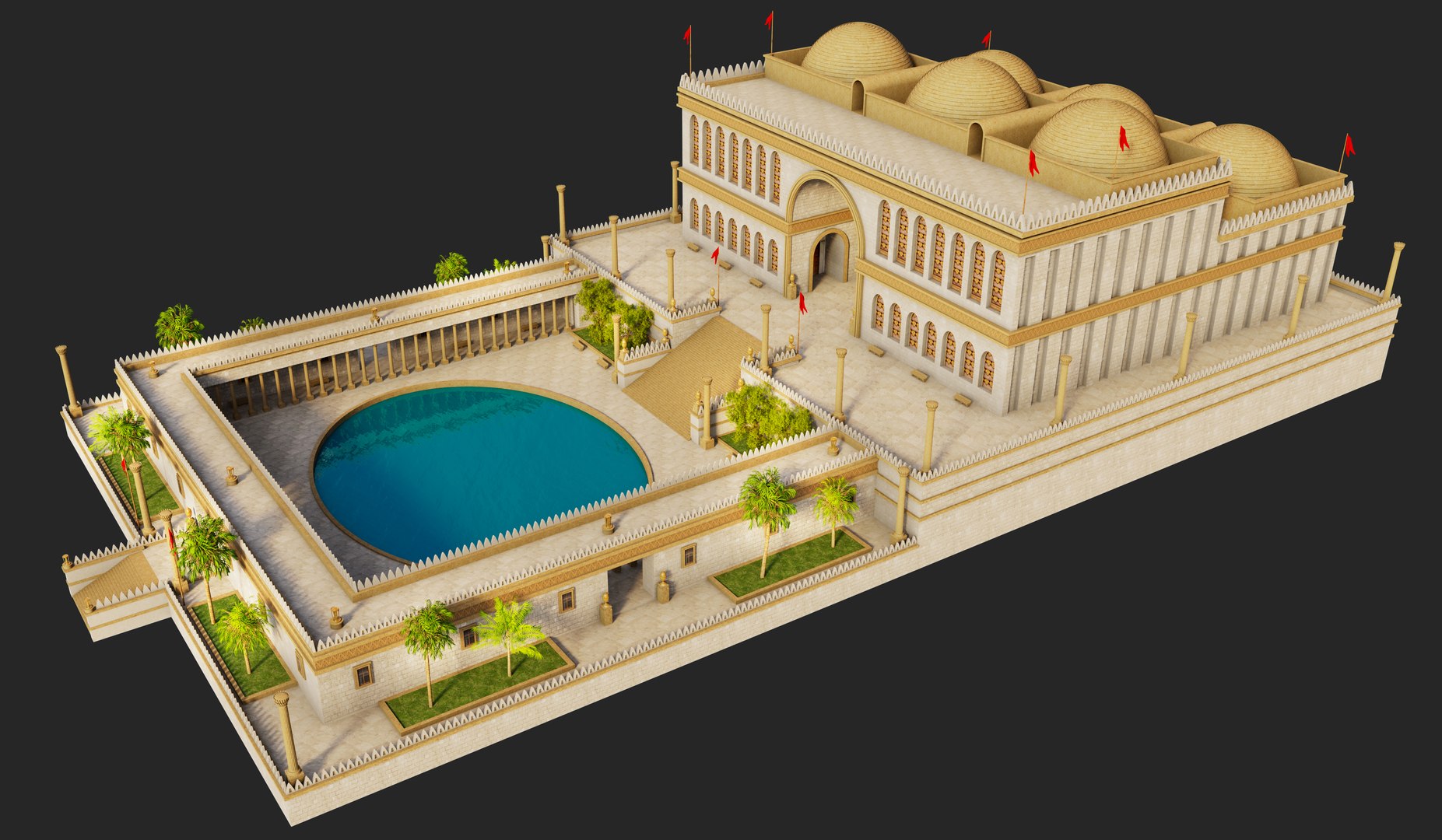 3D Palace Of Ardashir Persia Model - TurboSquid 2504337