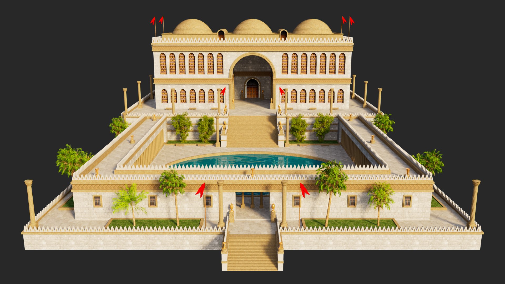3D Palace Of Ardashir Persia Model - TurboSquid 2504337