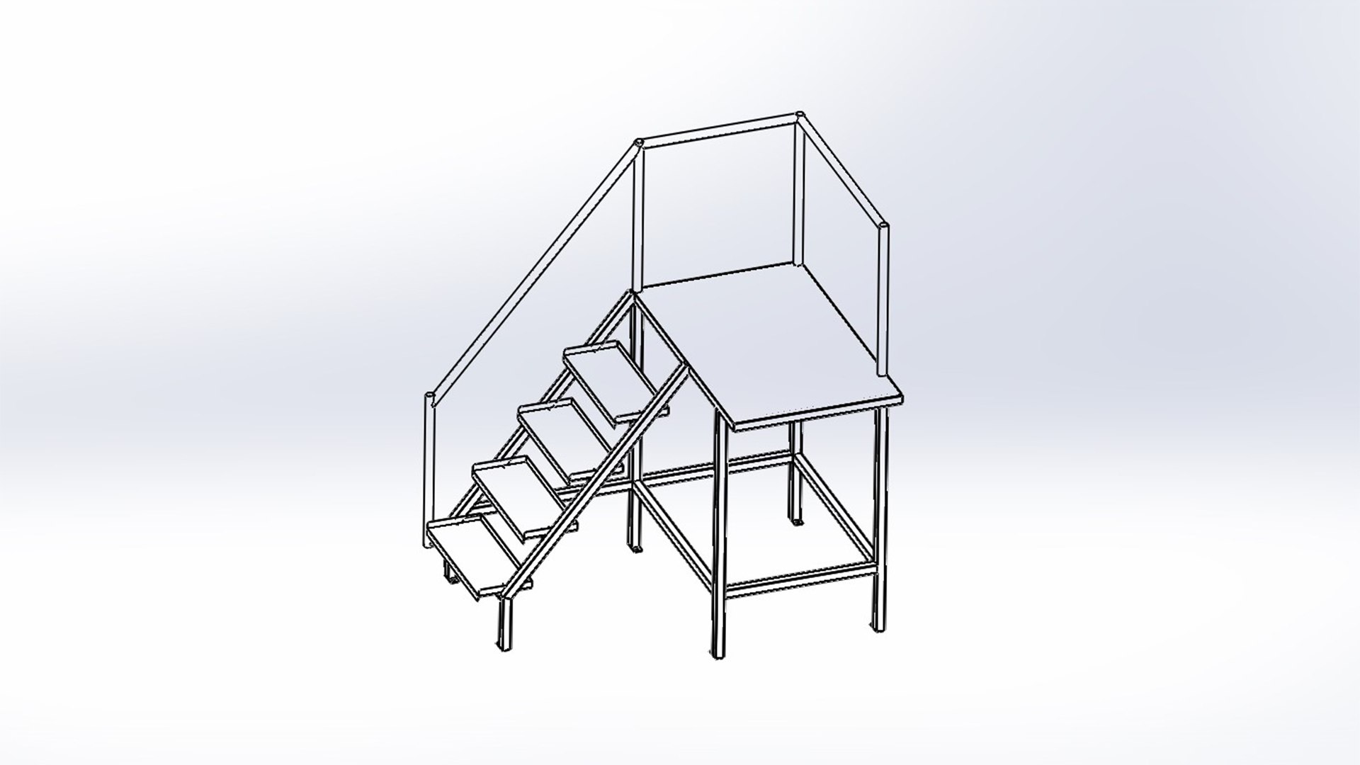 3D Model Steel Stair - TurboSquid 2043016