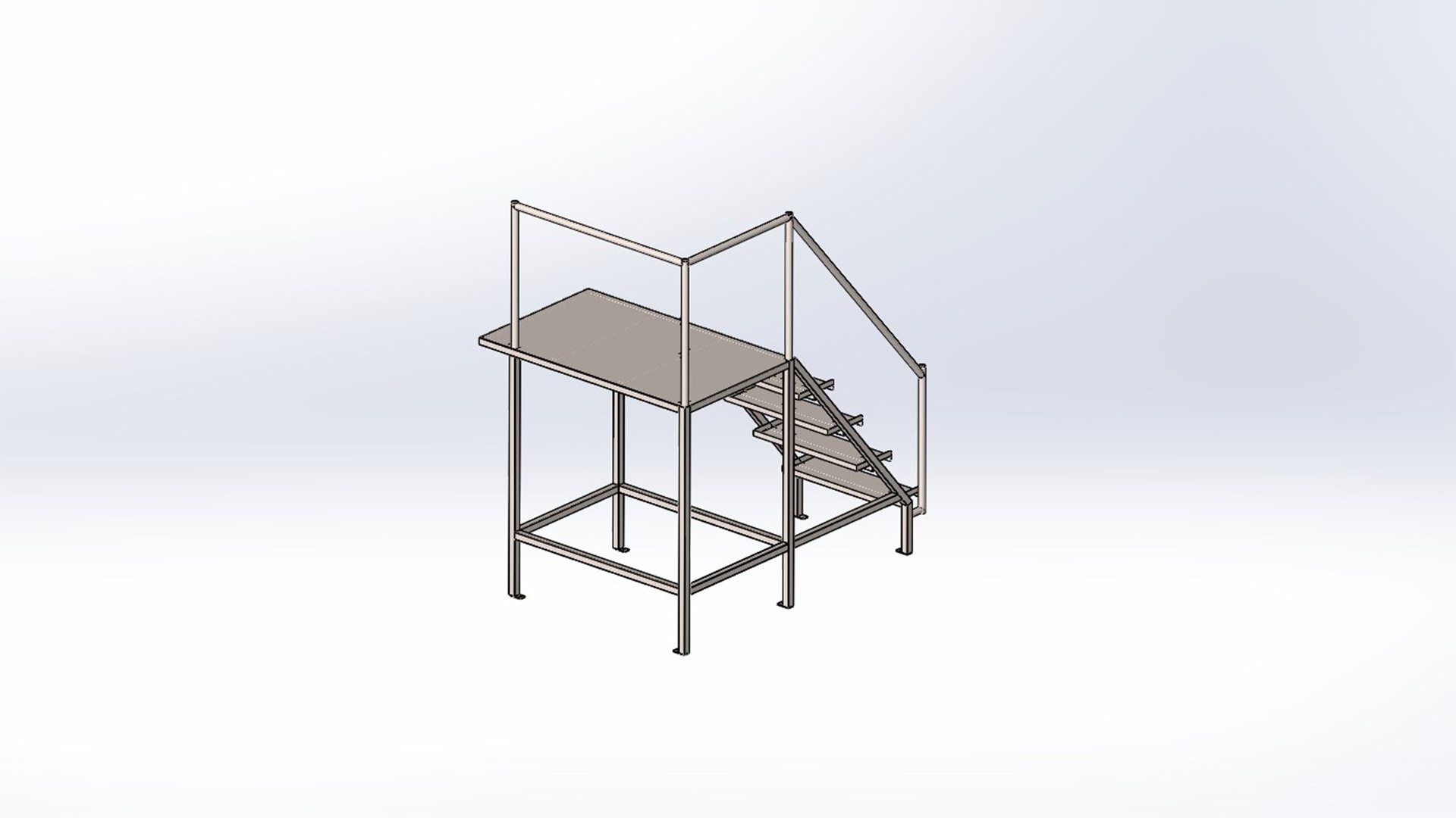 3D Model Steel Stair - TurboSquid 2043016
