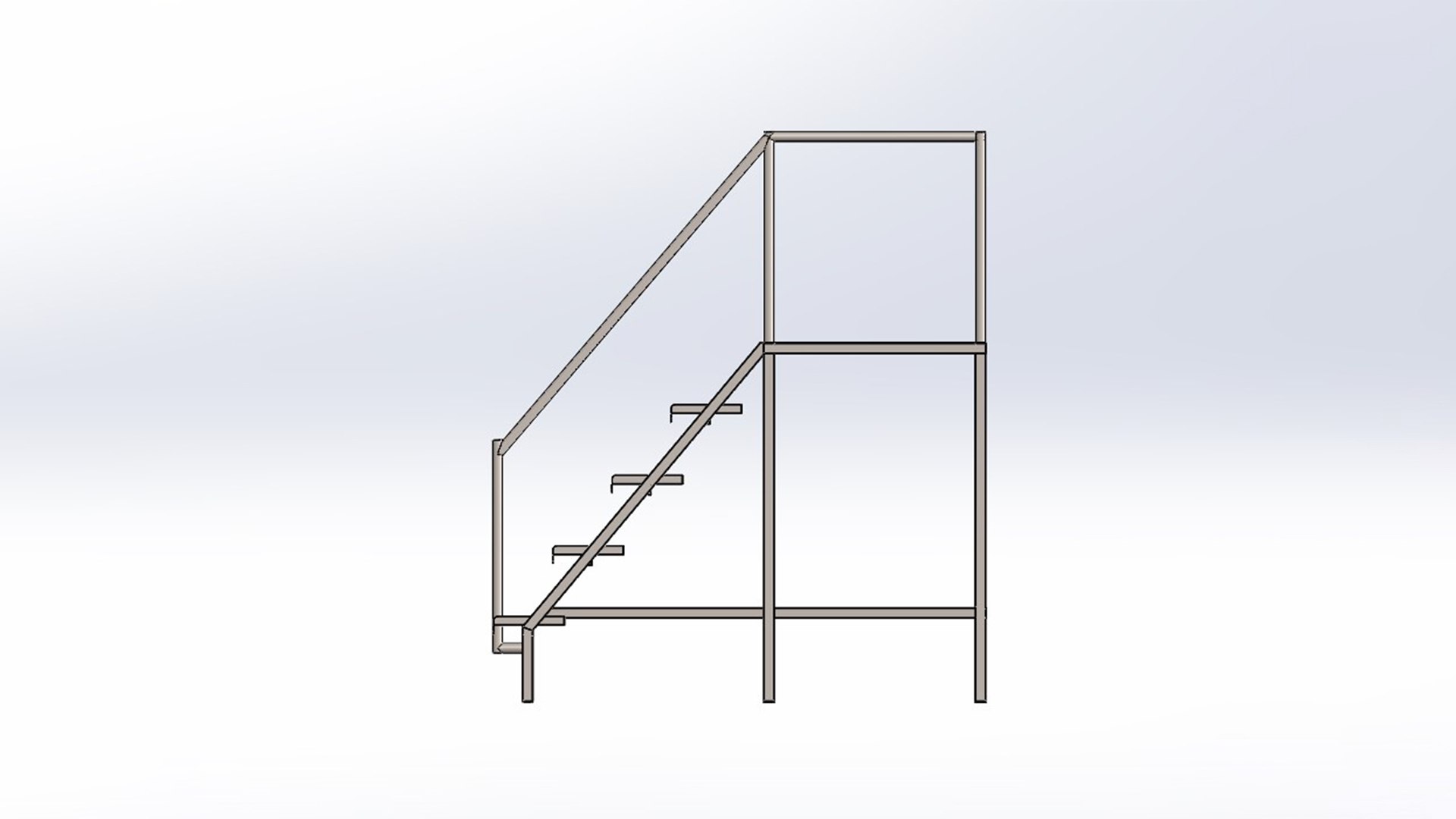 3D Model Steel Stair - TurboSquid 2043016