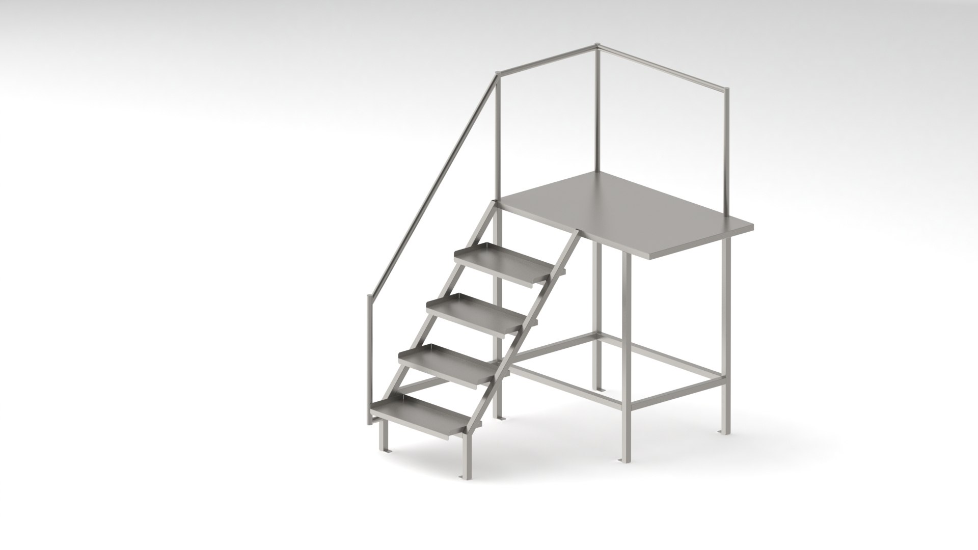 3D Model Steel Stair - TurboSquid 2043016