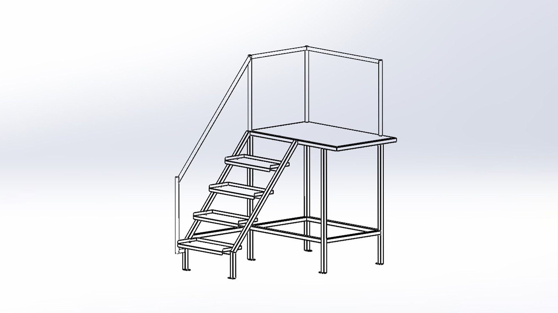 3D Model Steel Stair - TurboSquid 2043016