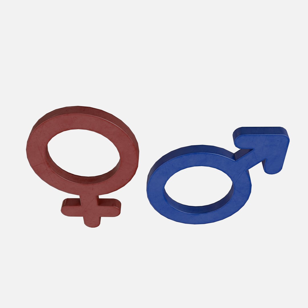 3D Genders Symbols Old Plastic Model - TurboSquid 2373918