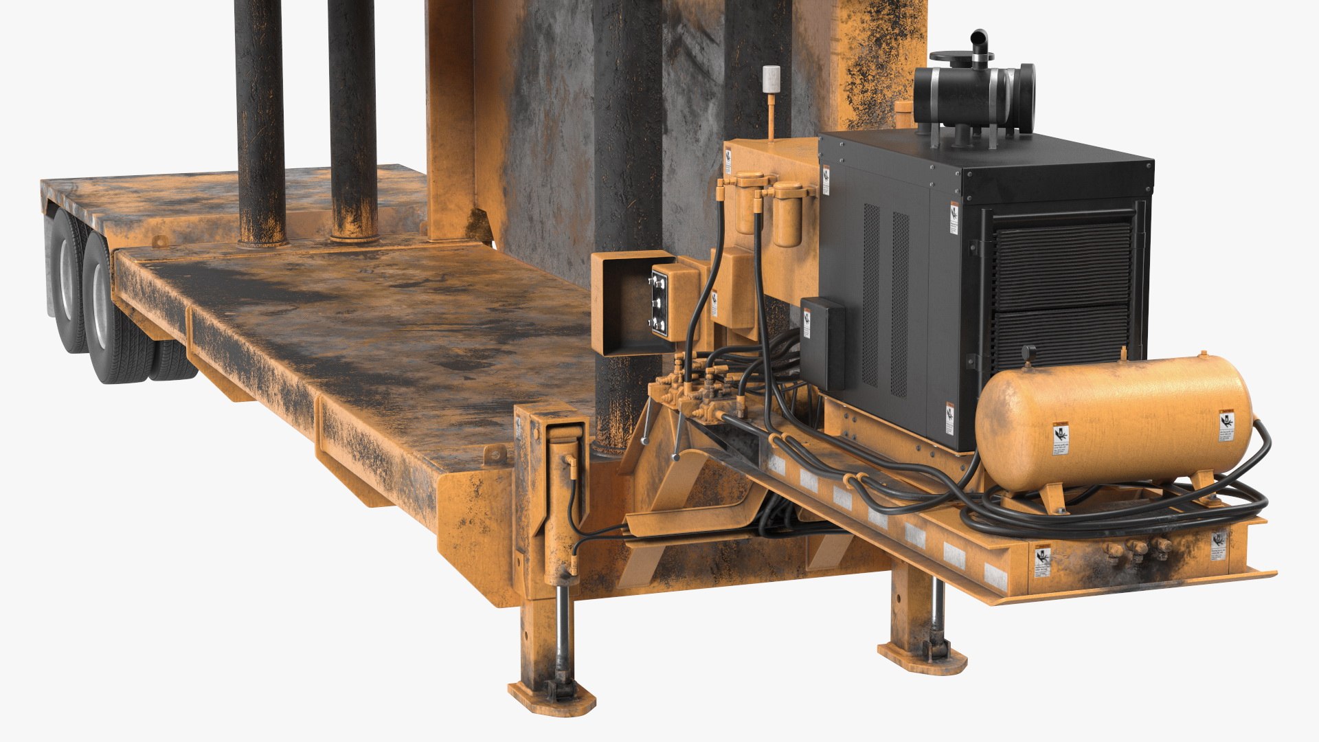 Old Mobile Car Press Yellow model - TurboSquid 2147256