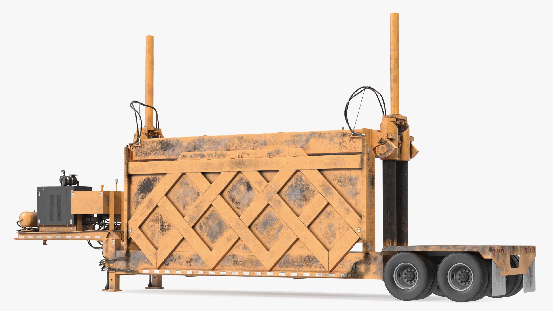 Old Mobile Car Press Yellow model - TurboSquid 2147256