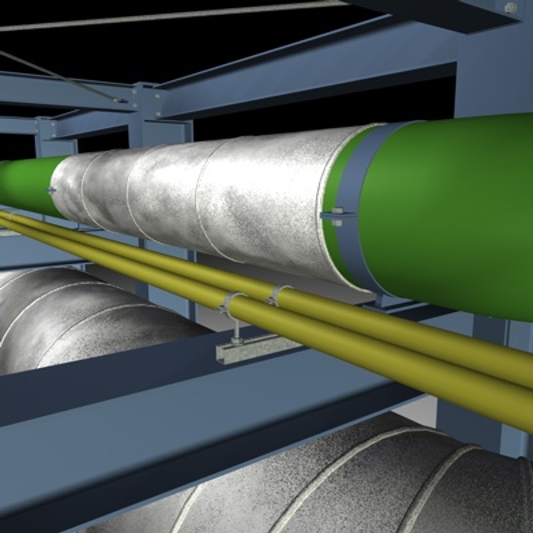 pipeline bridge modular 3d model