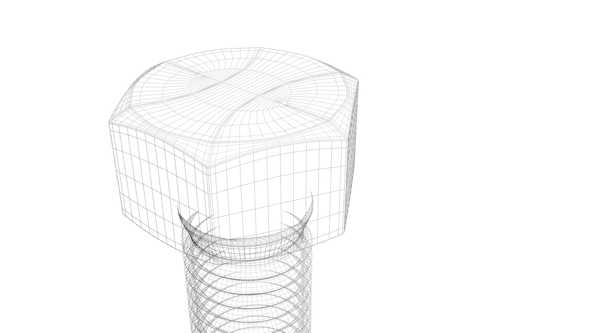 3D Hex Head and Bolt Nut model - TurboSquid 1715048