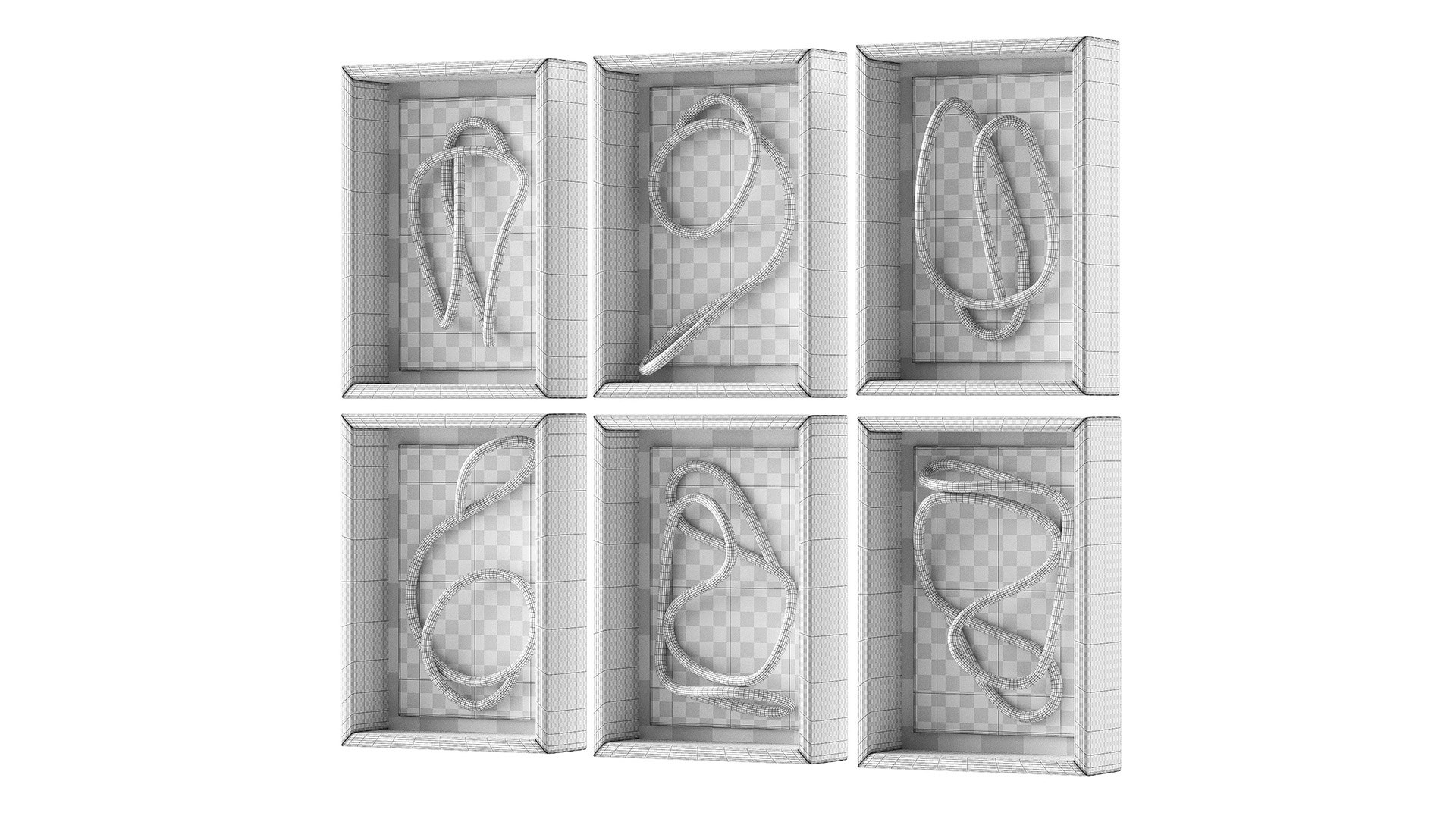 Wall Art Fiona Loop Knot Tangle By Palecek Rattan And Wooden Frame 3D ...