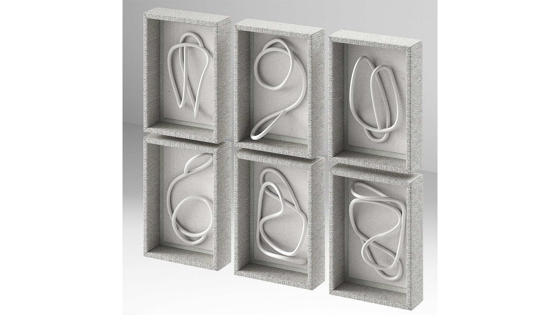 Wall Art Fiona Loop Knot Tangle By Palecek Rattan And Wooden Frame 3D ...