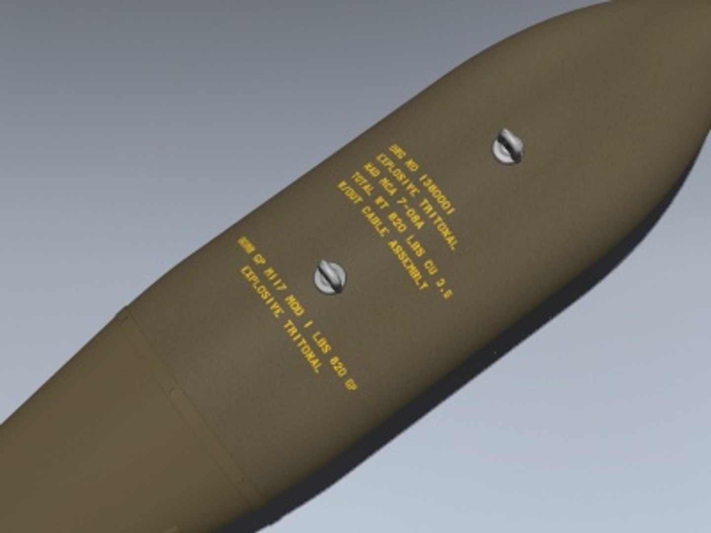 3d m117 bomb model