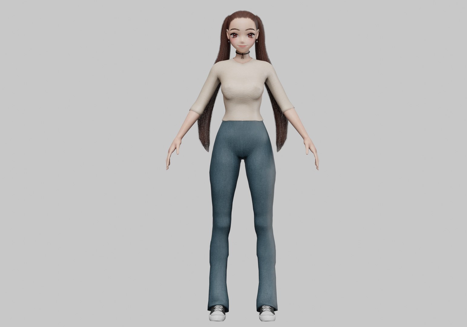 Basic Standard Girl V23875 3D Model - TurboSquid 2271518