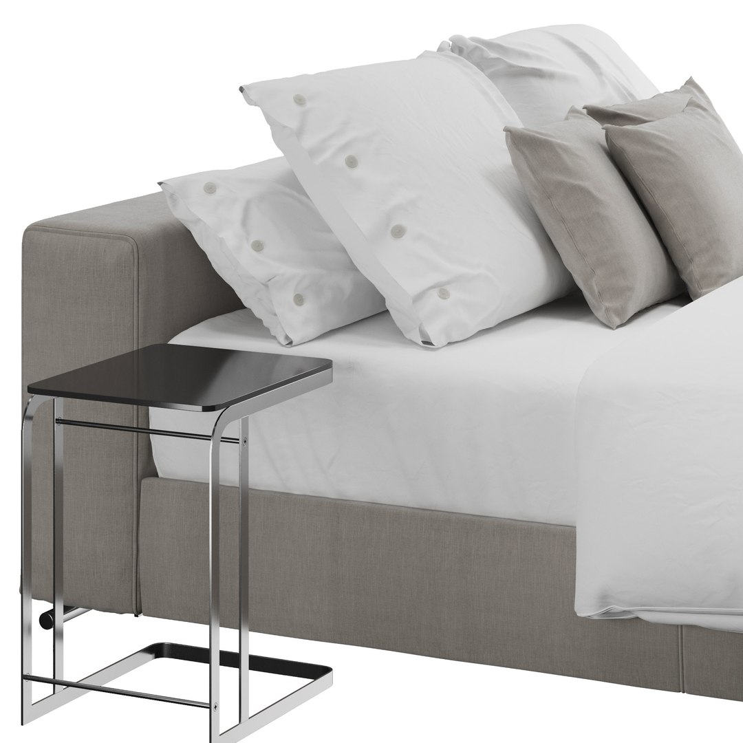 Flexform Groundpiece Slim Bed Model - TurboSquid 2125721