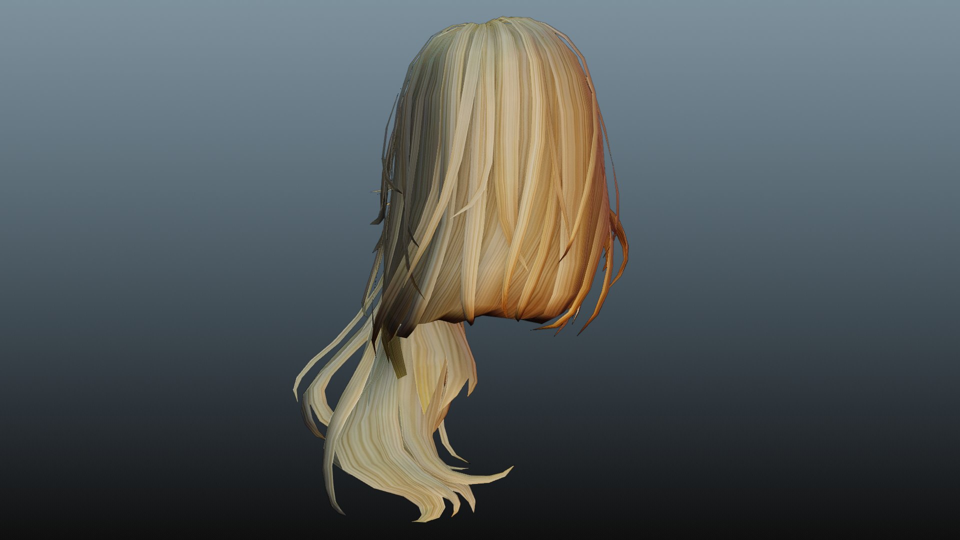 Female Hair 4 Colors 3D Model - TurboSquid 2204104