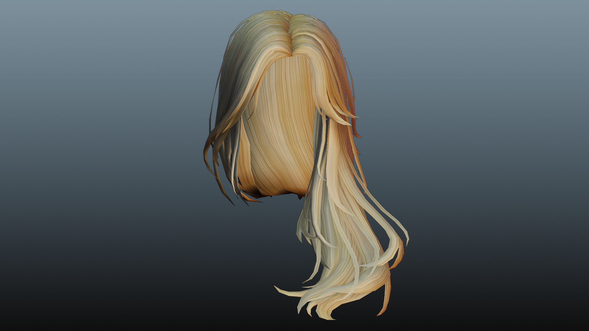 Female Hair 4 Colors 3D Model - TurboSquid 2204104