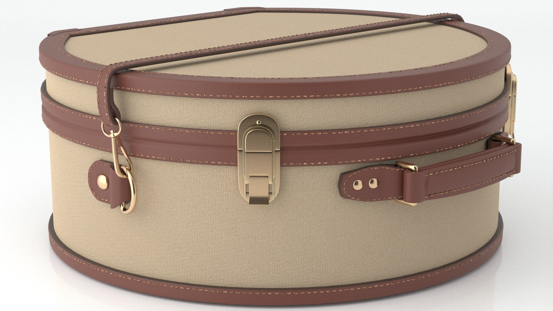 3D Steamline Diplomat Crema Hatbox Large - TurboSquid 2033509