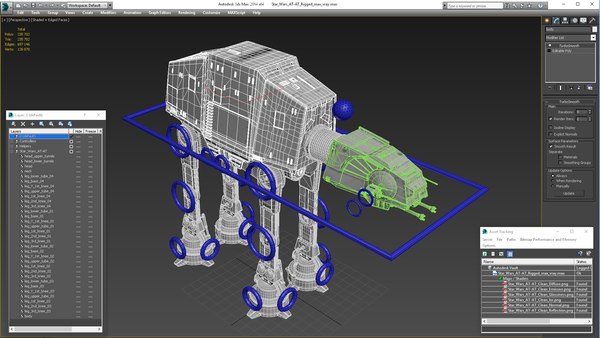 modelo 3d Star Wars AT-AT aparejado - TurboSquid 2108445