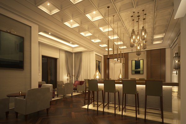 3D scene lounge bar model - TurboSquid 1379196