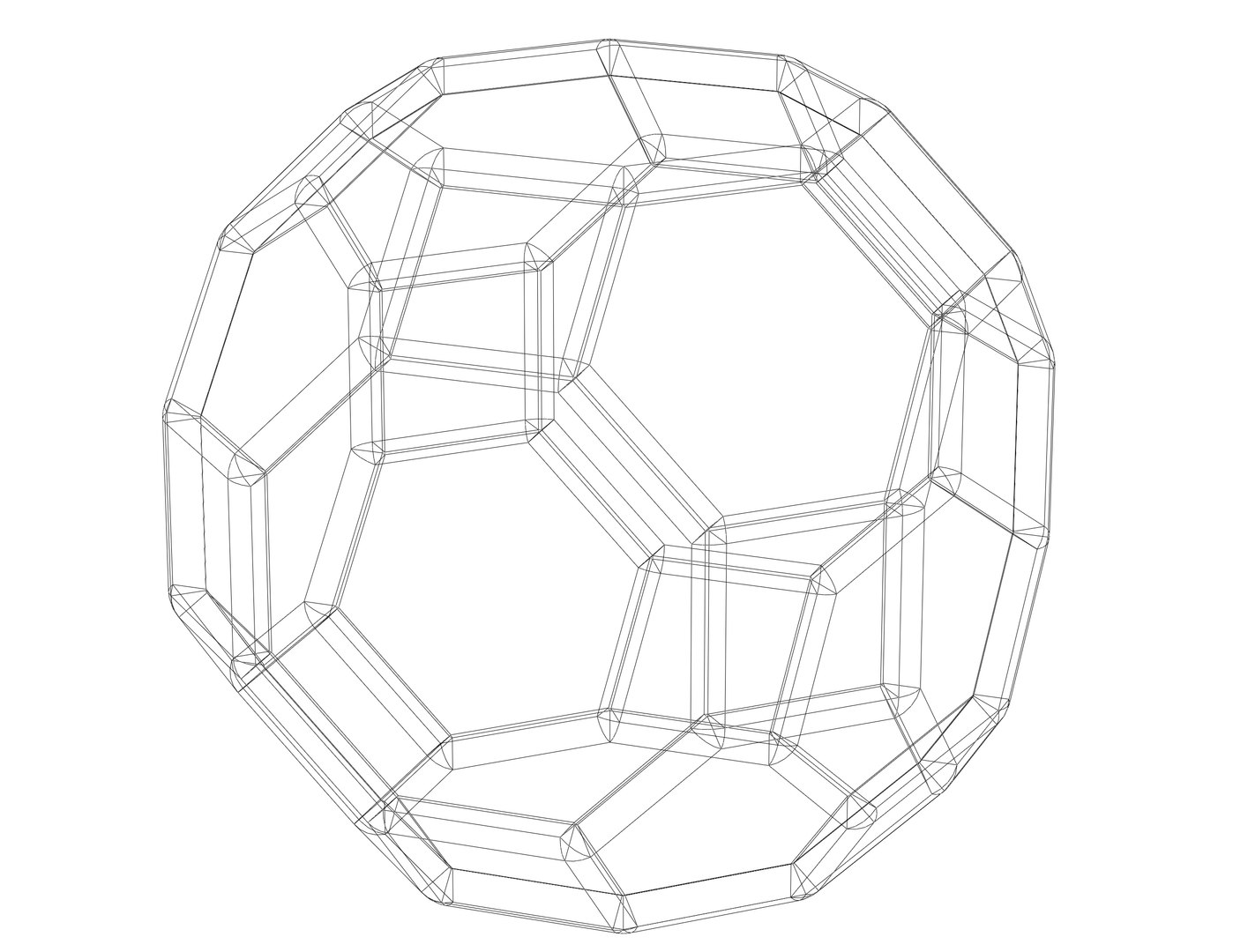 Wireframe Shape Truncated Cuboctahedron 3D Model - TurboSquid 2176020