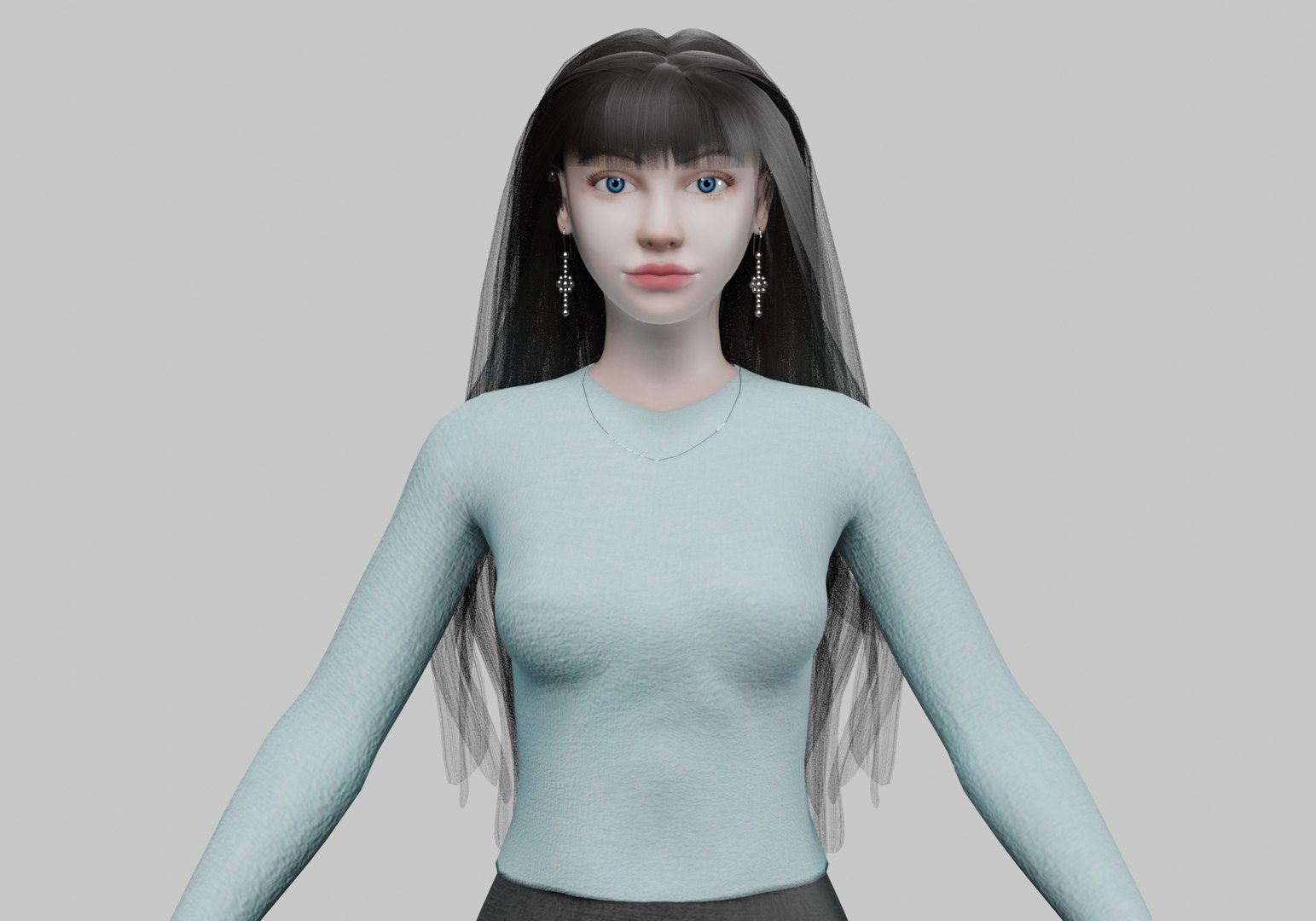 3D Cute Lovely Woman V32262 Model - TurboSquid 2265254