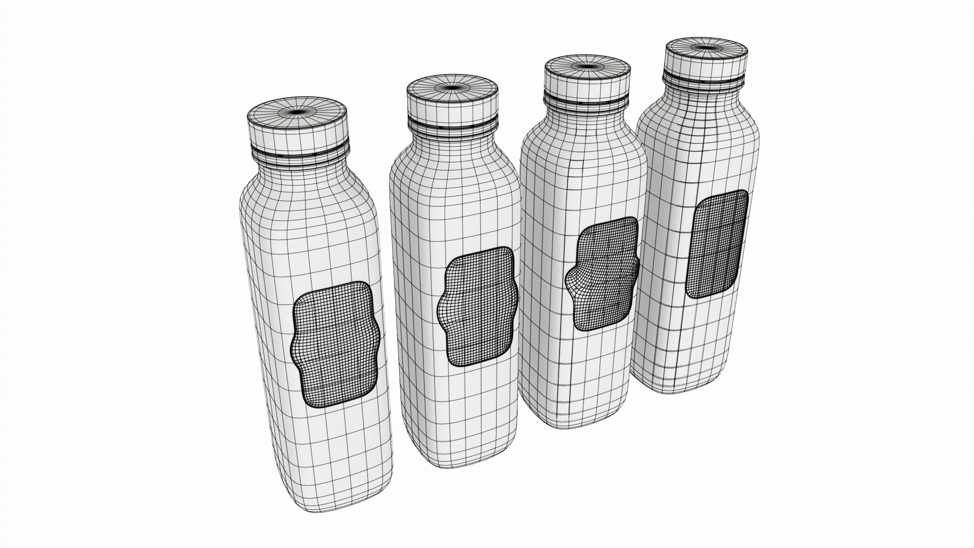 Juice Bottle Set Mockup Model - TurboSquid 2277926