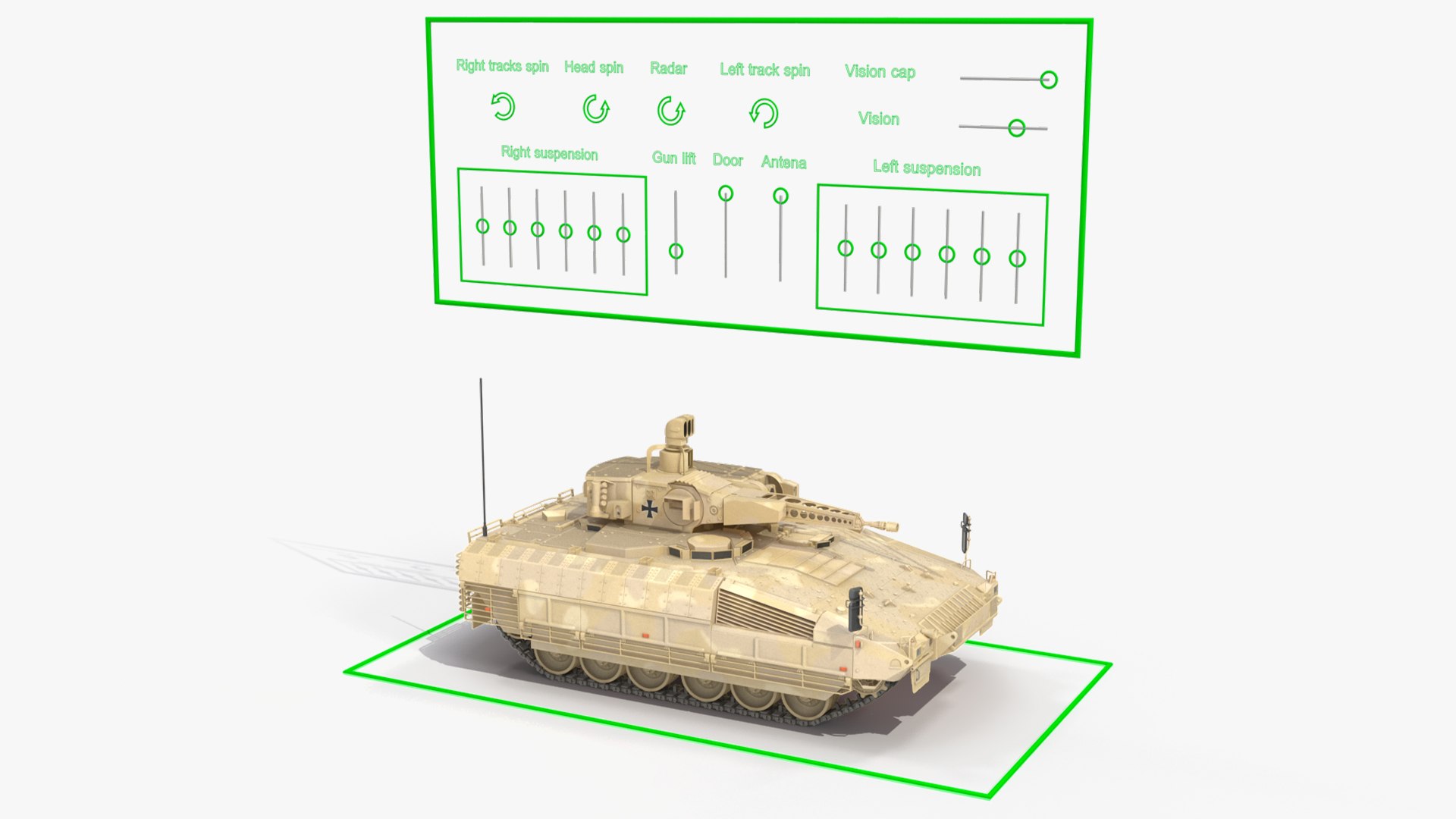 Puma German IFV Military Tank Sandy Rigged 3D Model - TurboSquid 2290793