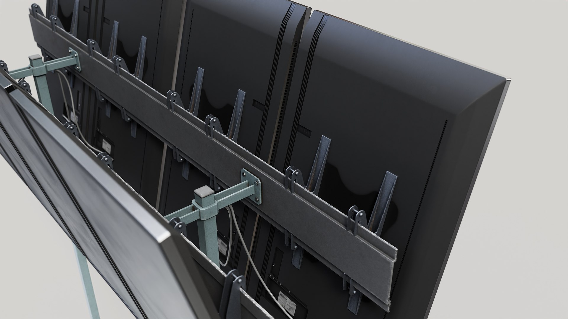 3D Large Information TV Screens - PBR Game Ready - TurboSquid 2135022