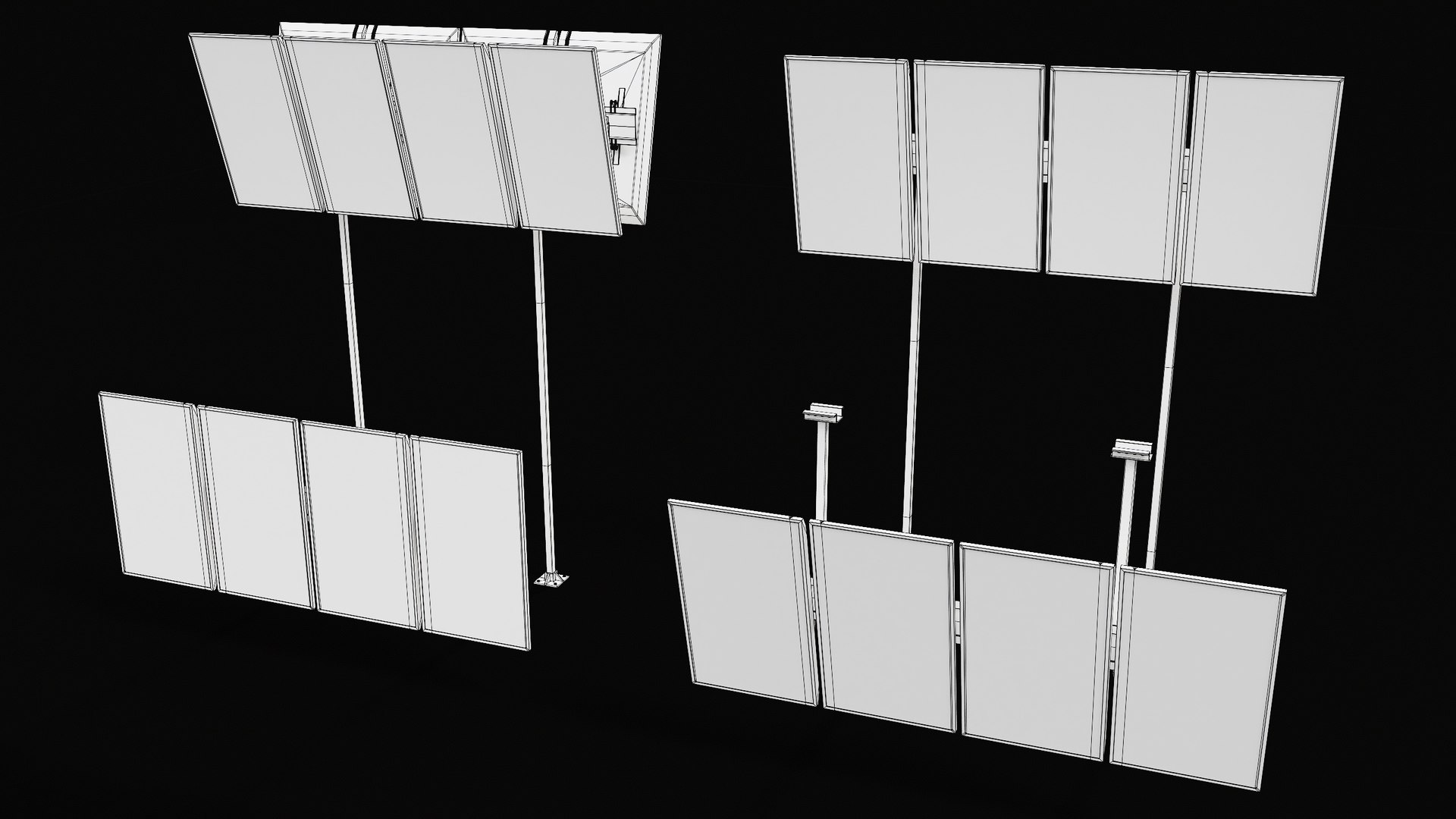 3D Large Information TV Screens - PBR Game Ready - TurboSquid 2135022