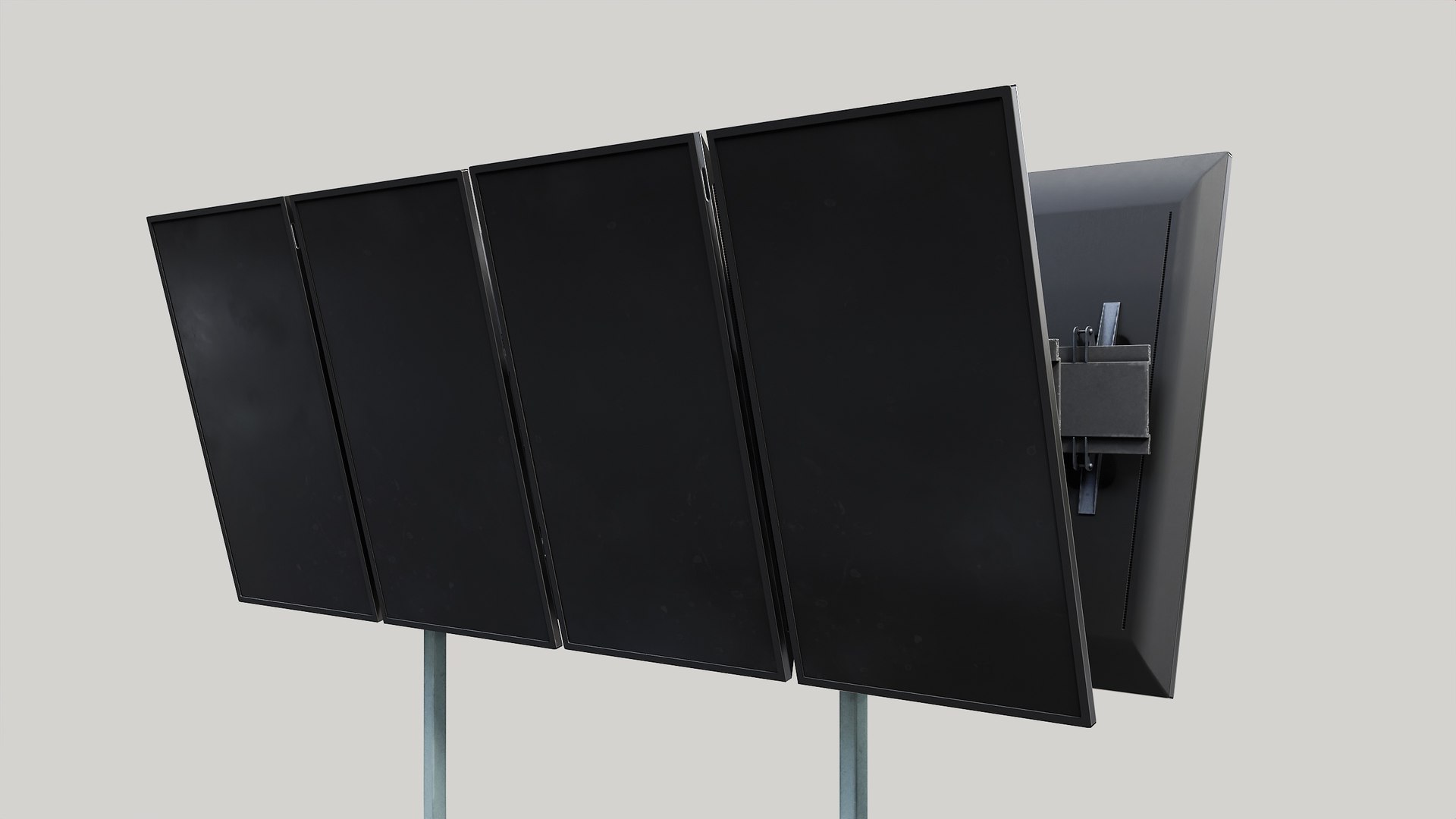 3D Large Information TV Screens - PBR Game Ready - TurboSquid 2135022