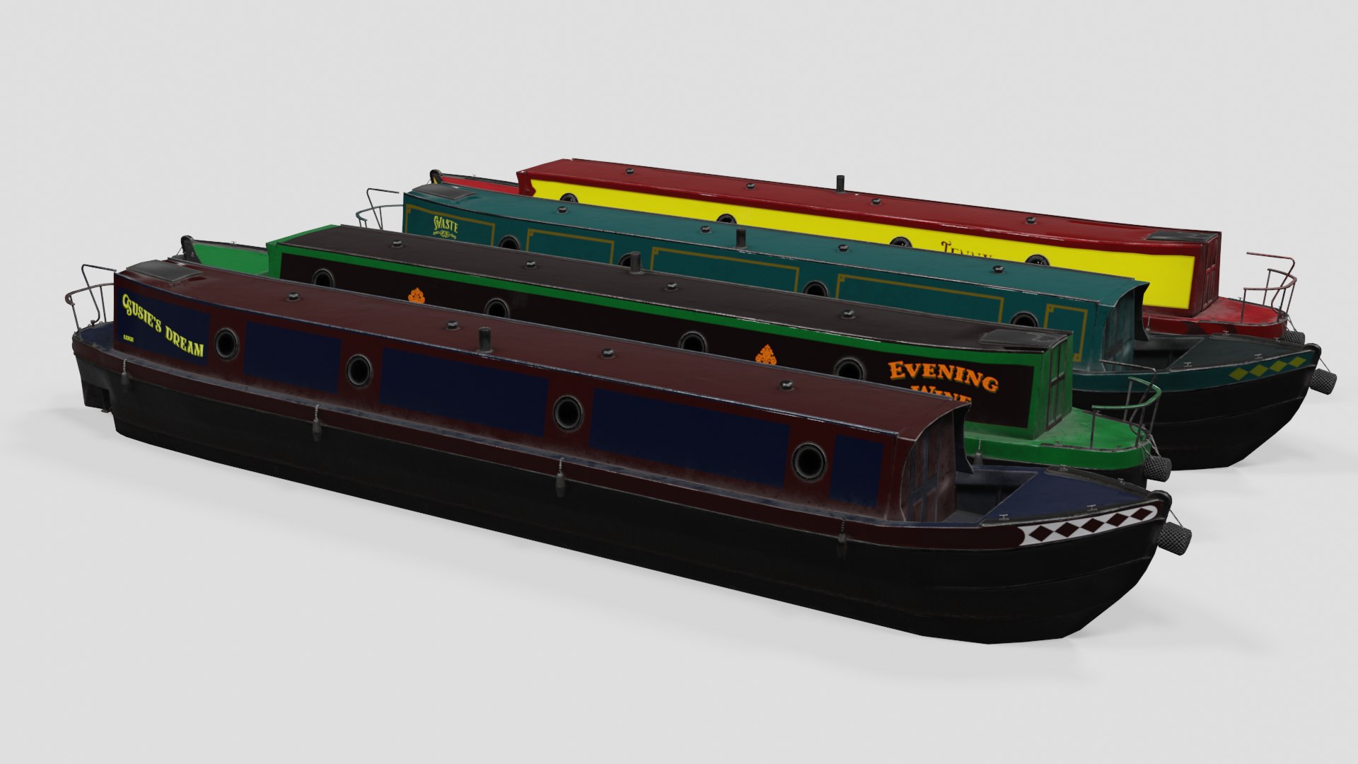 Narrow Boat Model - TurboSquid 1617251