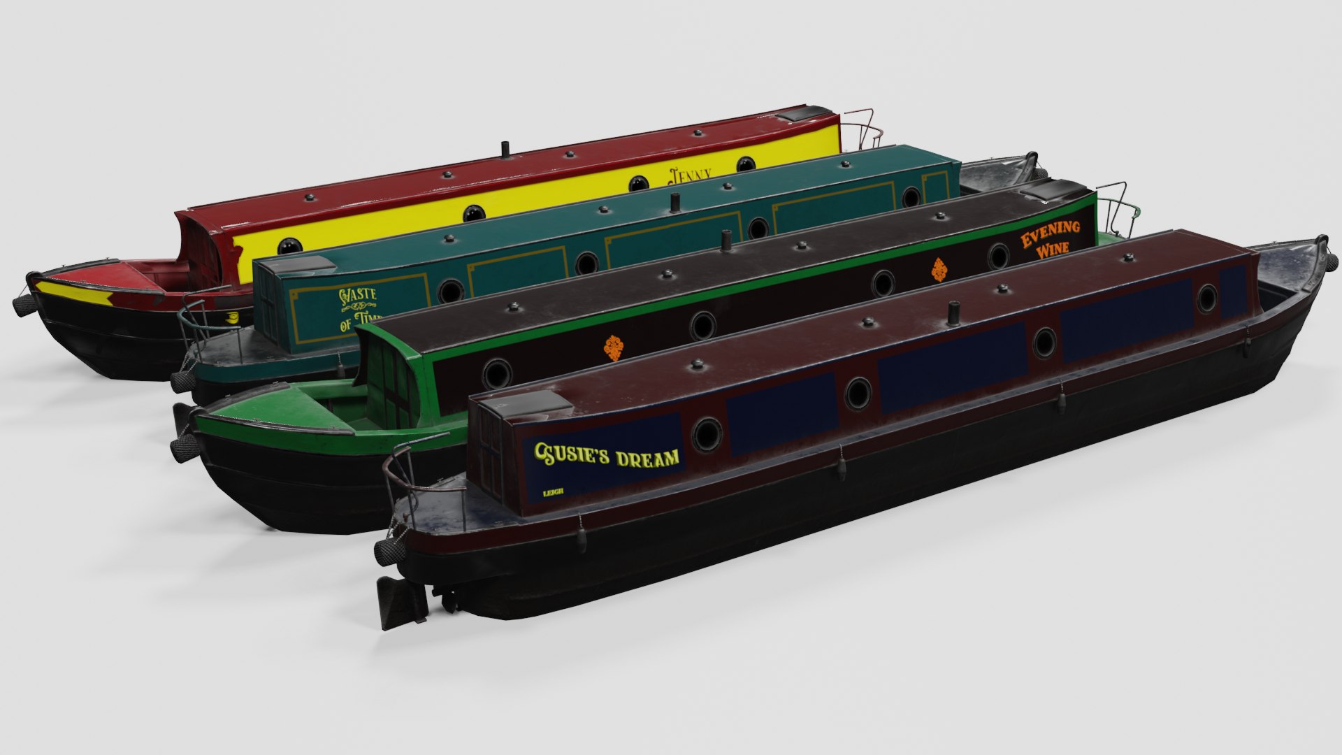 Narrow Boat Model - TurboSquid 1617251