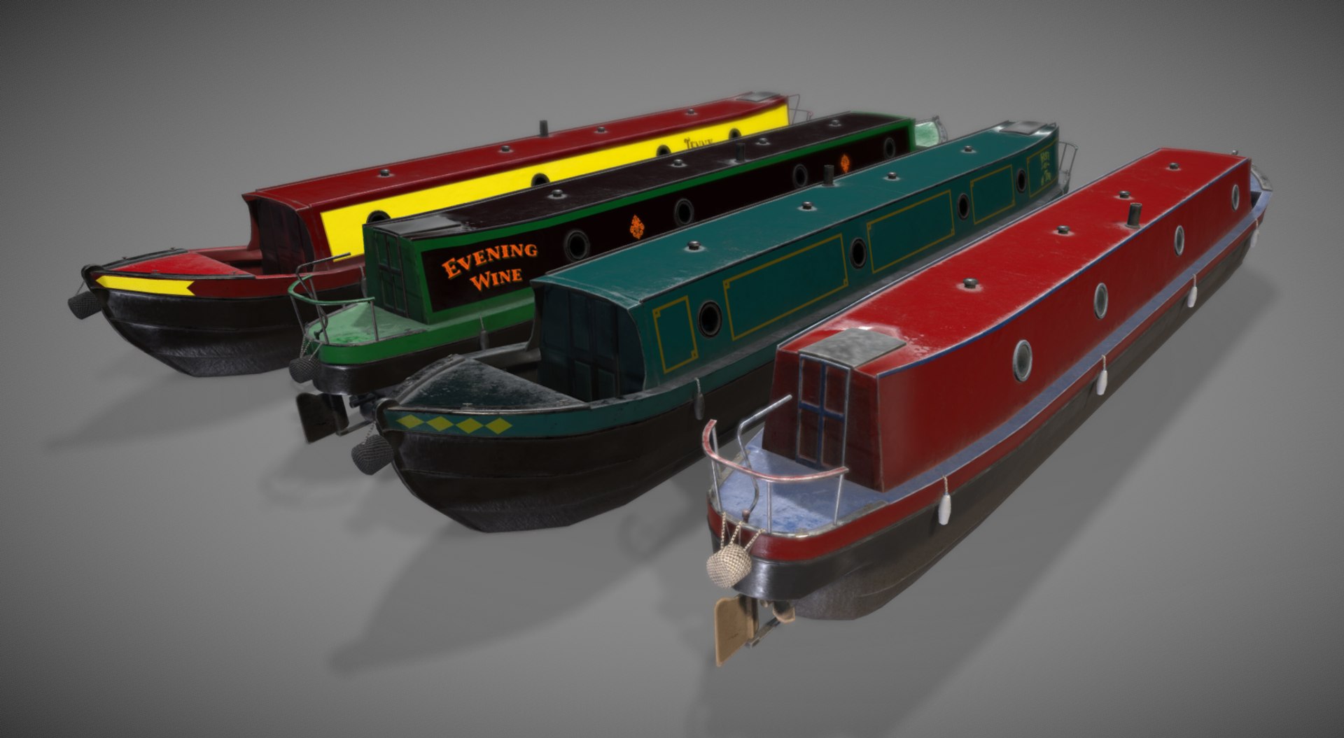 Narrow Boat Model - TurboSquid 1617251