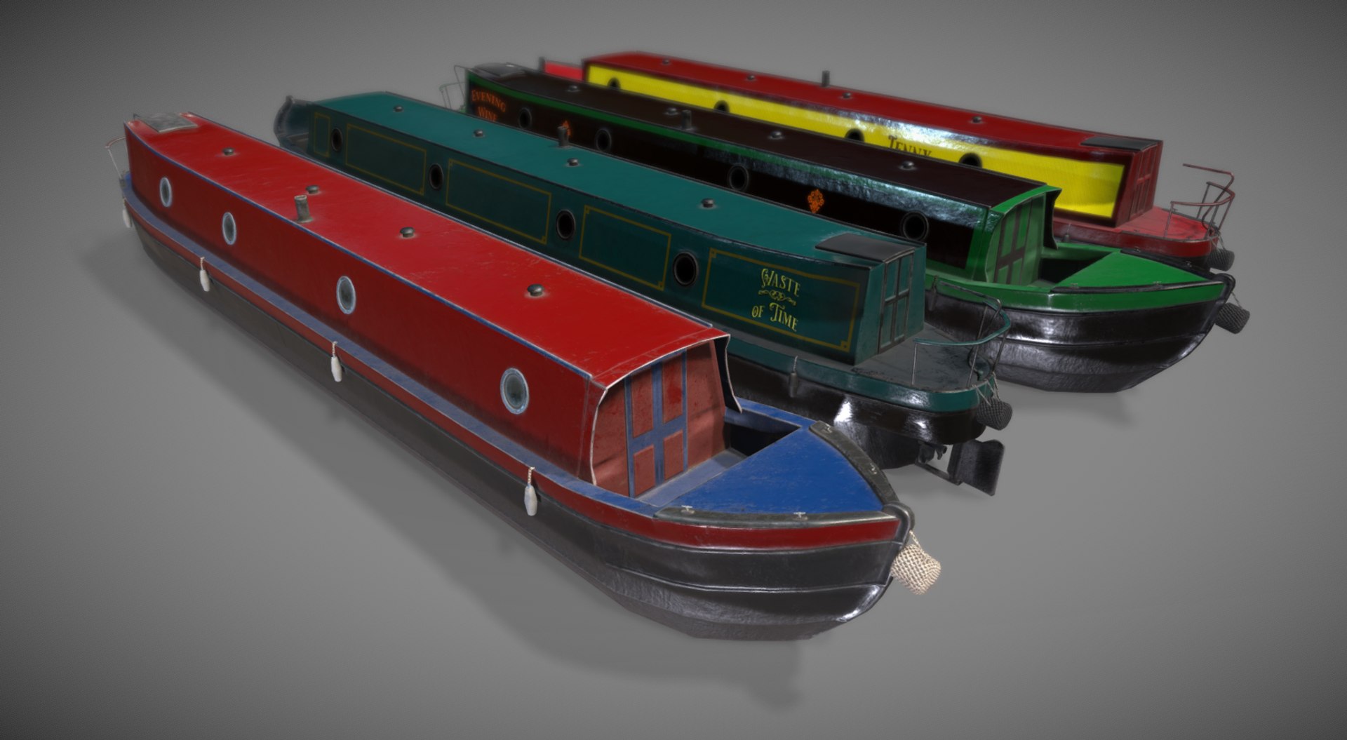 Narrow Boat Model - TurboSquid 1617251