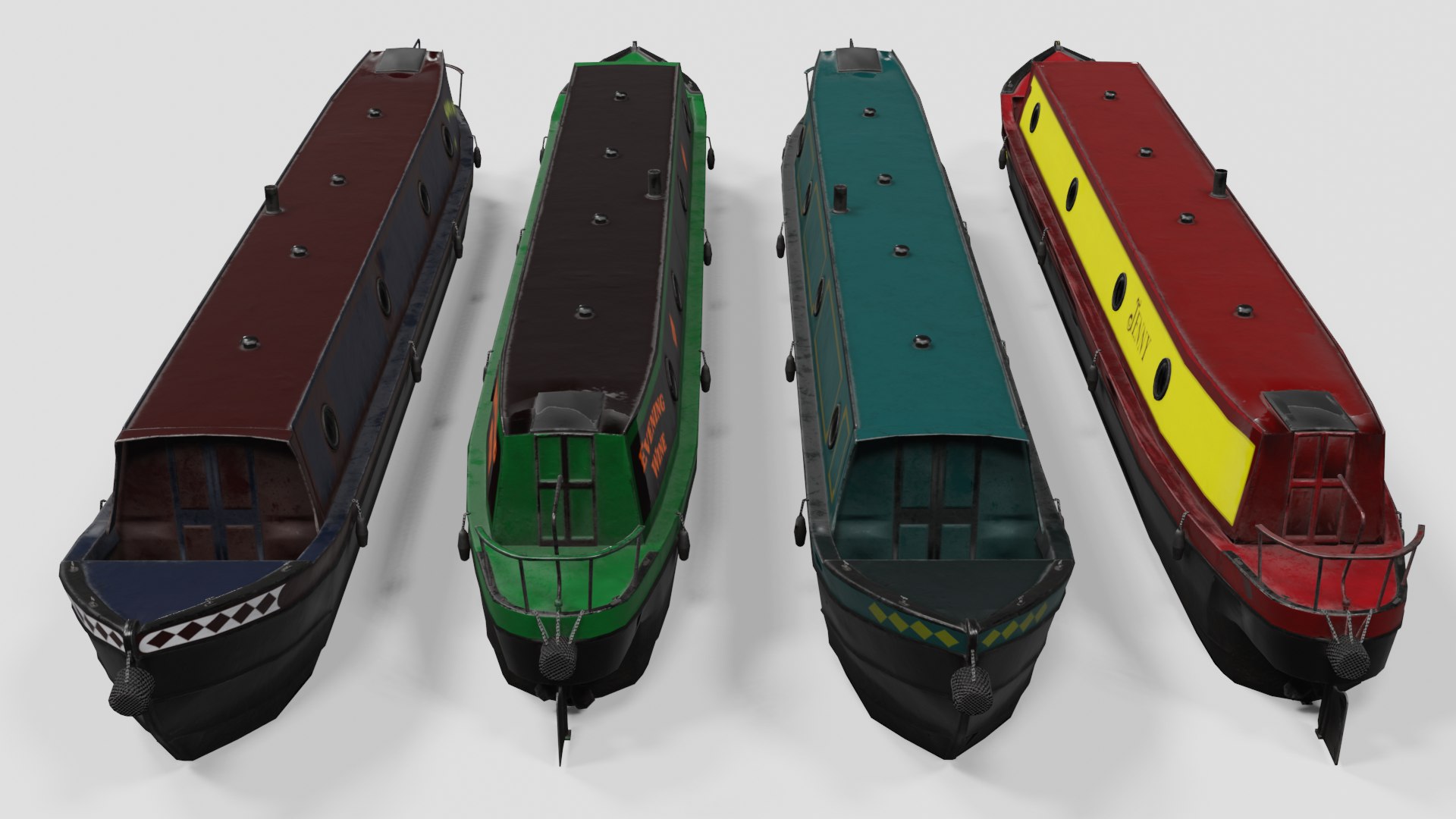 Narrow Boat Model - TurboSquid 1617251