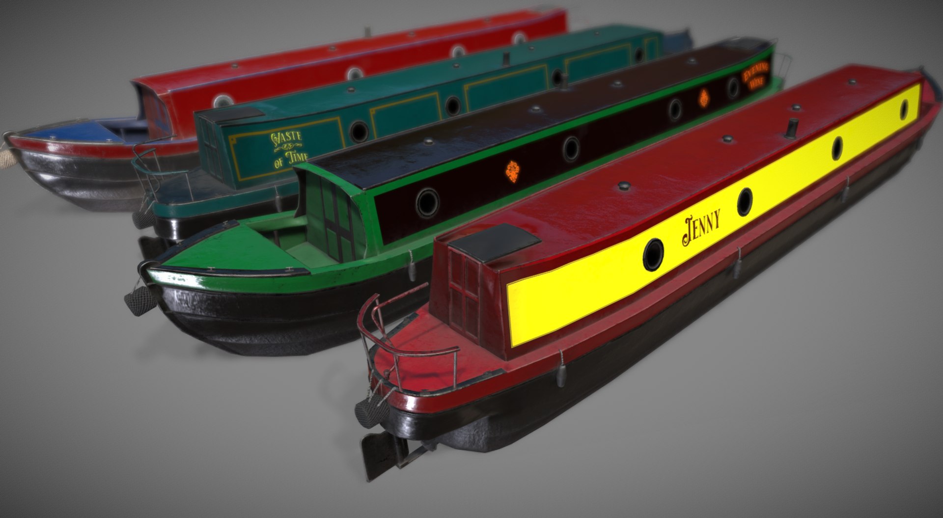 Narrow Boat Model - TurboSquid 1617251