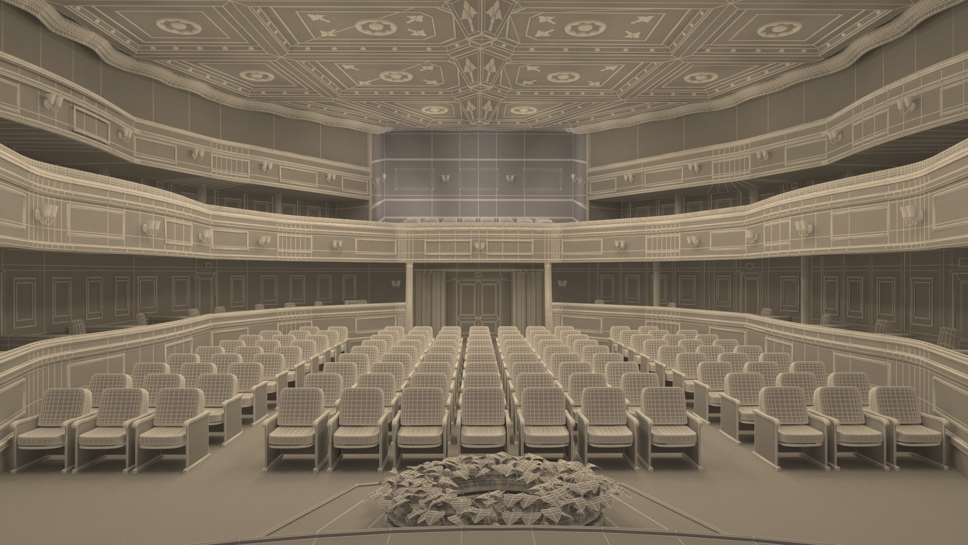 3D Theatre Building - TurboSquid 2009919