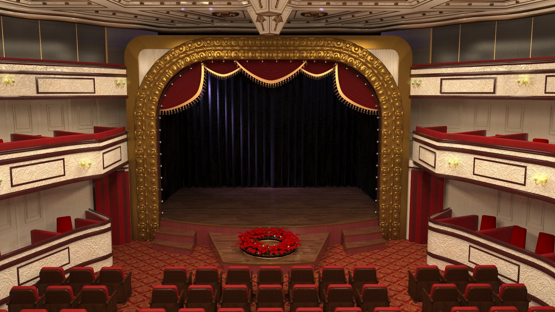 3D Theatre Building - TurboSquid 2009919