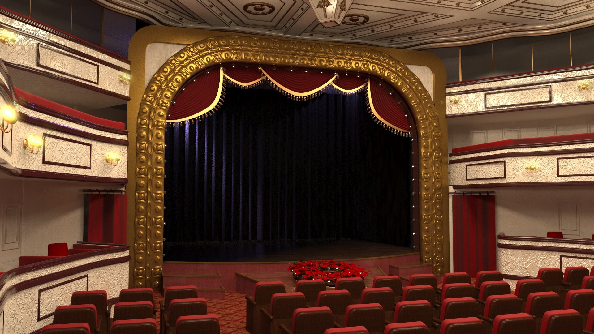 3D Theatre Building - TurboSquid 2009919